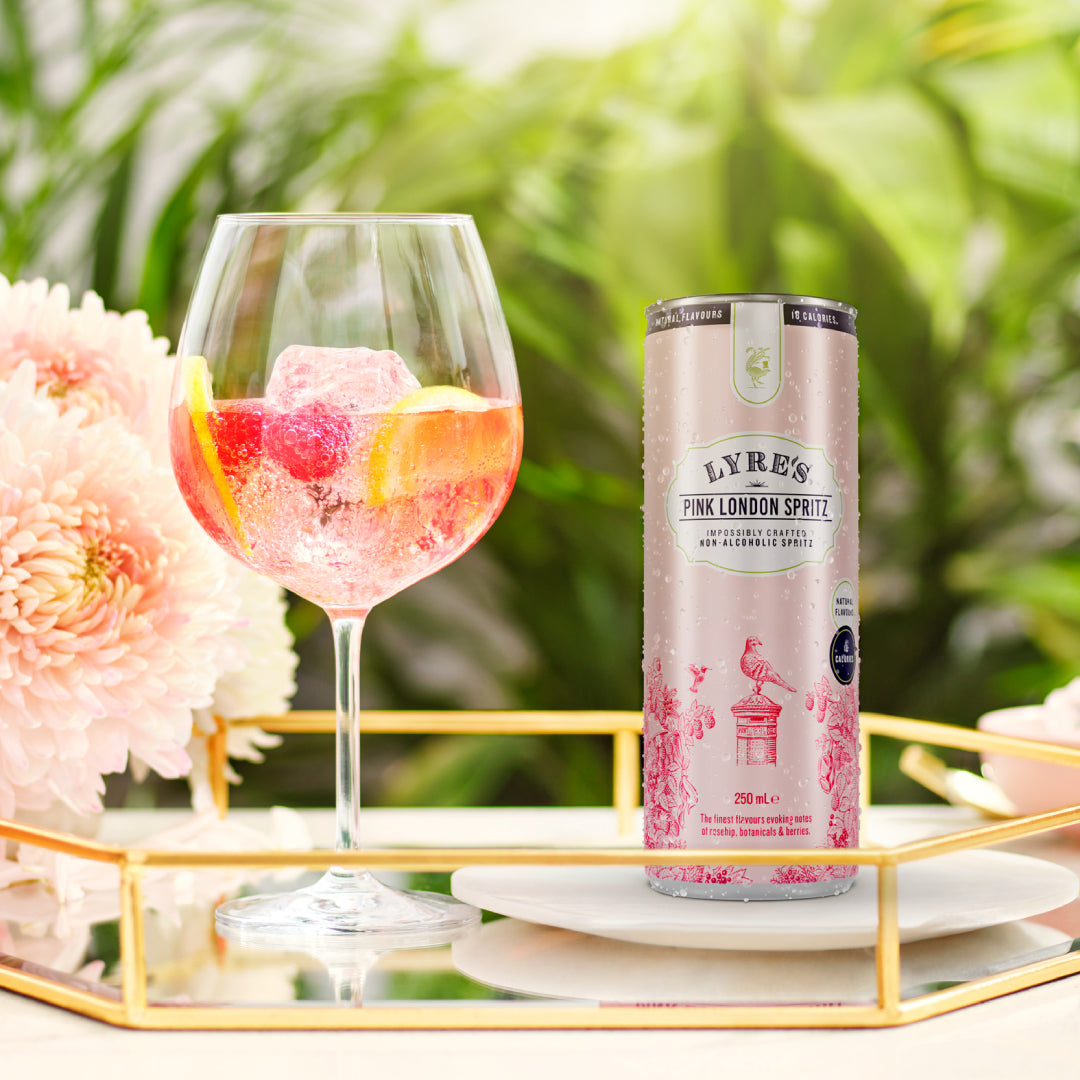 Premixed Non-Alcoholic Pink London Spritz RTD - 8 Pack